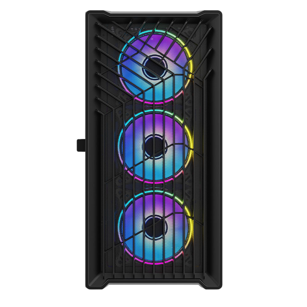 Vida Cyclone Black ARGB Gaming Case w/ Glass Window, Micro ATX, 4x ARGB ...